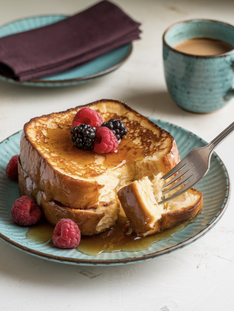 Easy Brioche French Toast - Yum Yum Plates