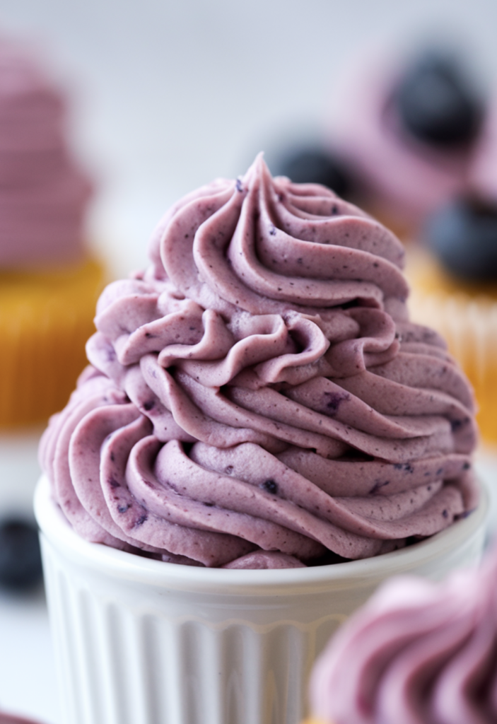 Blueberry Buttercream Frosting - Yum Yum Plates