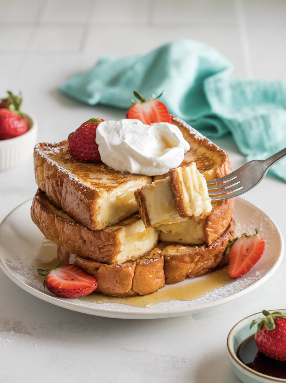 Strawberry Shortcake French Toast - Yum Yum Plates