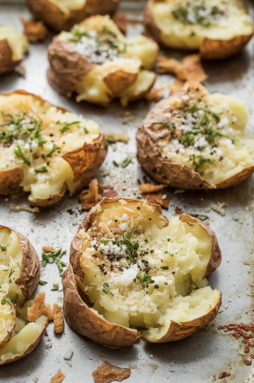 Ultra Crispy Smashed Potatoes - Yum Yum Plates