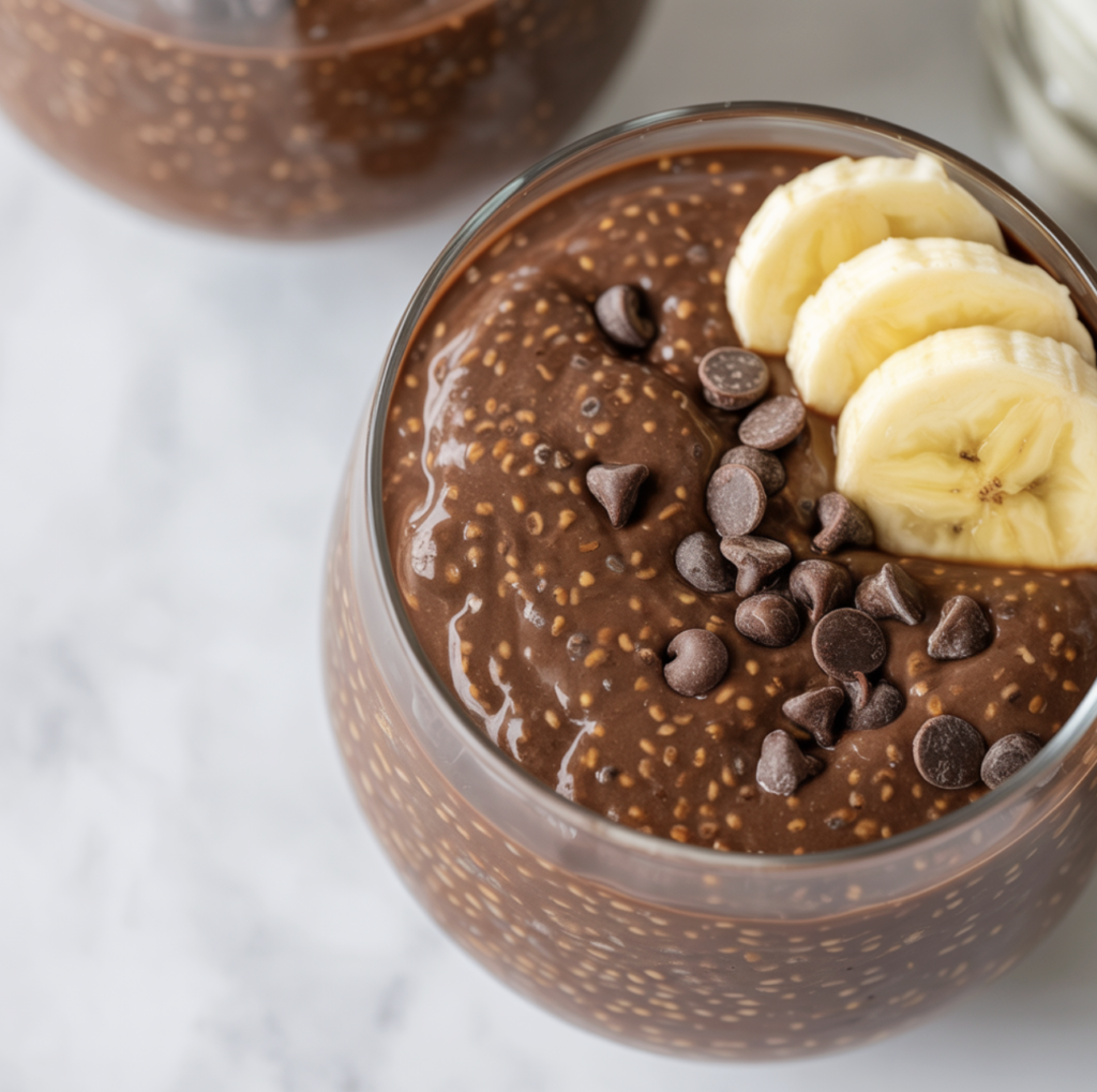 Rich Chocolate Banana Chia Pudding - Yum Yum Plates